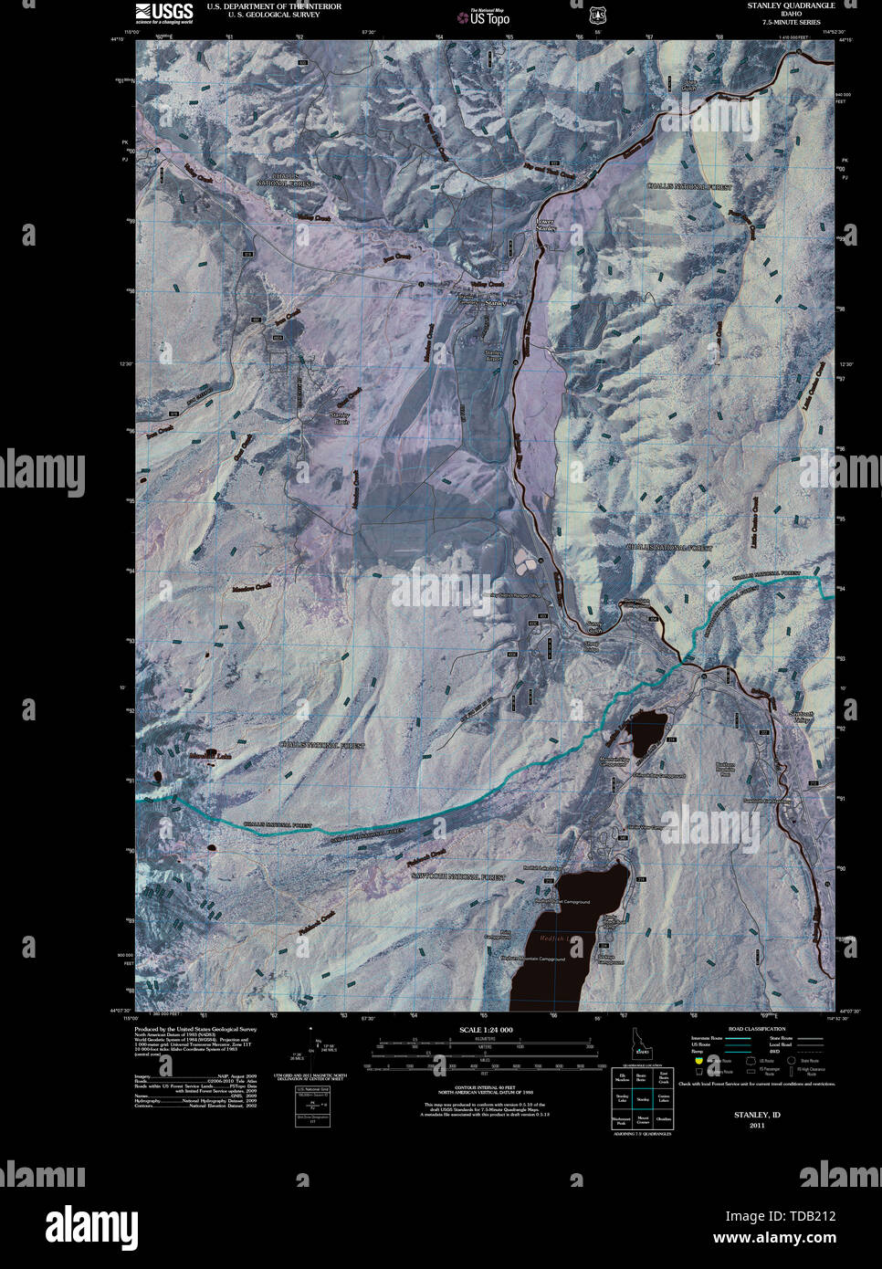 Stanley idaho map hi-res stock photography and images - Alamy