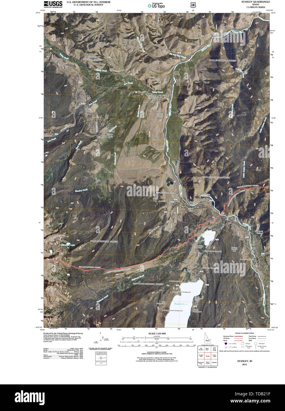Stanley idaho map hi-res stock photography and images - Alamy