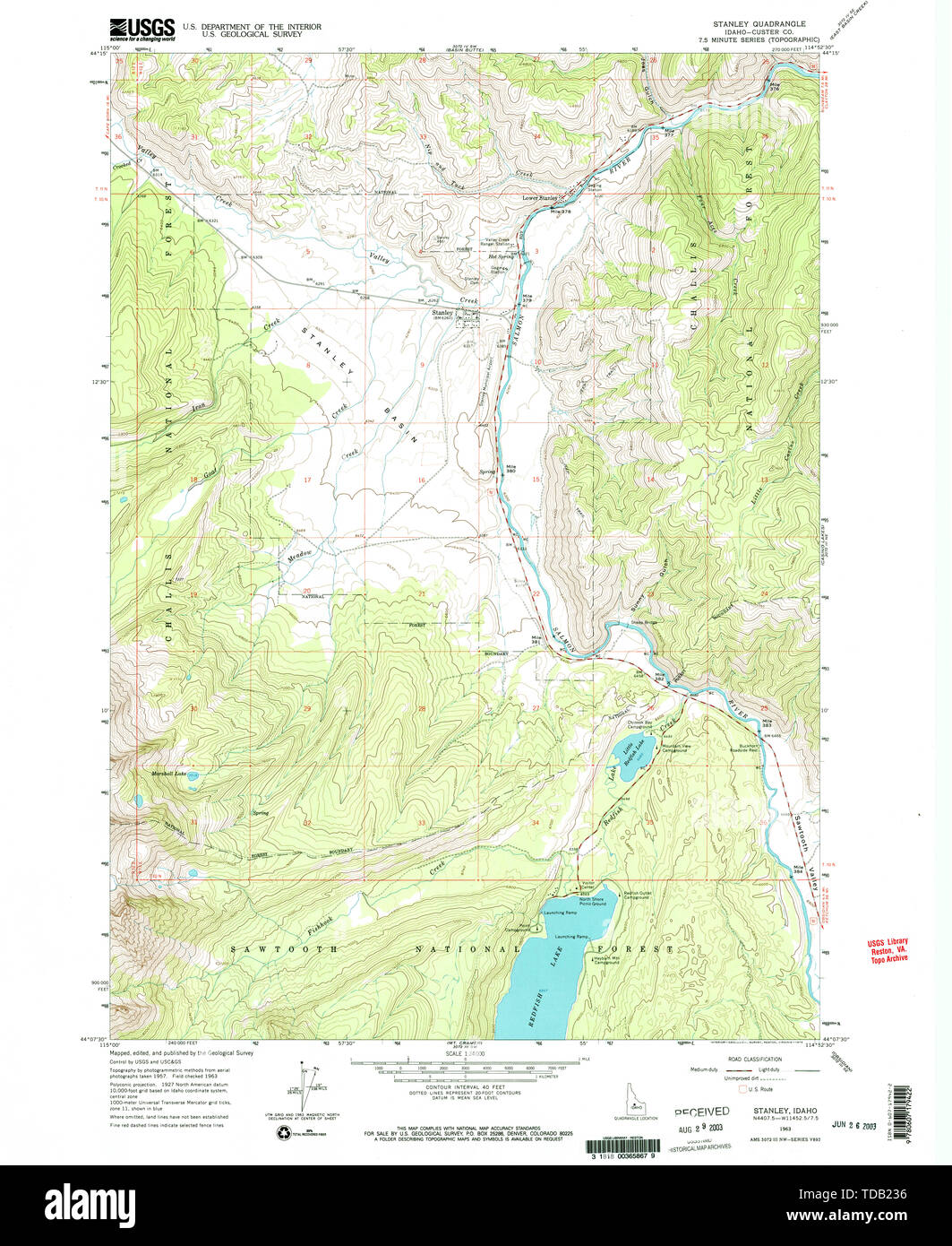 Stanley idaho map hi-res stock photography and images - Alamy