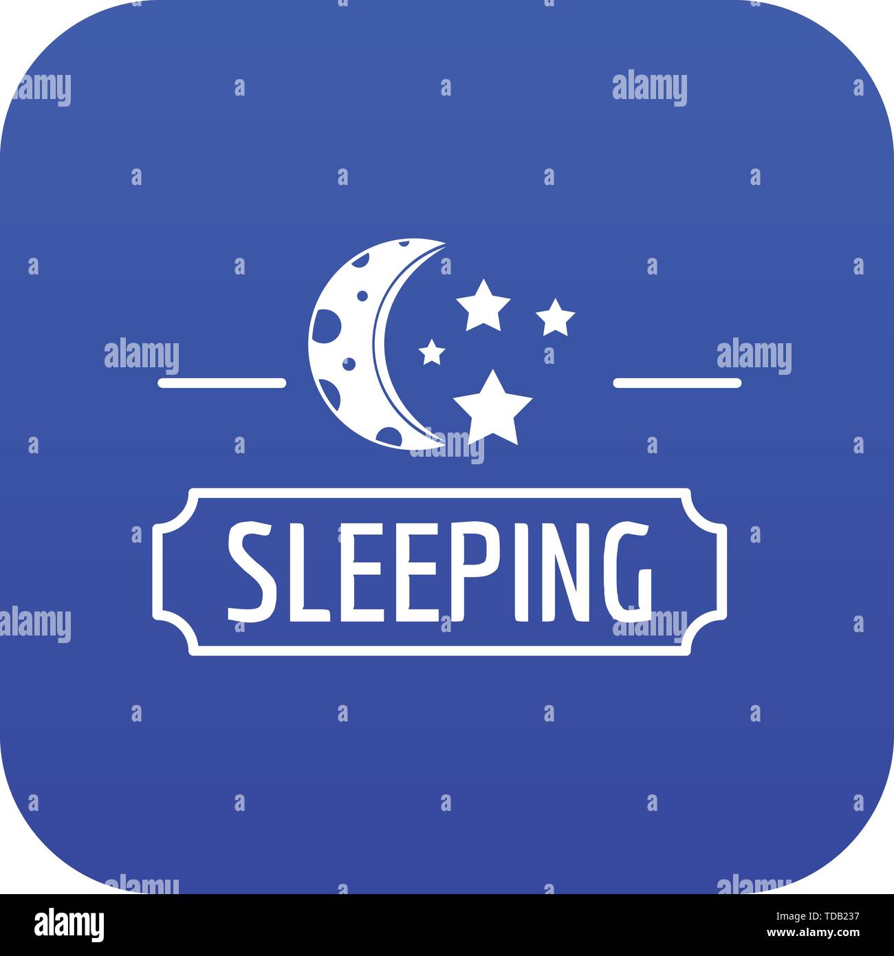 Sleeping moon icon blue vector Stock Vector Image & Art - Alamy