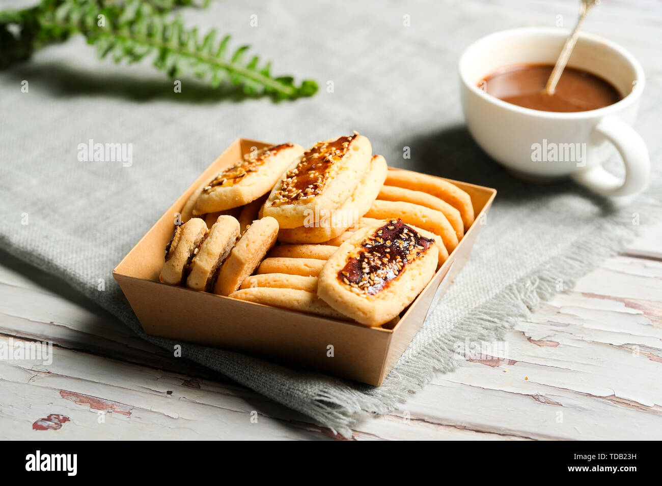 Delicious snack, sesame crisp Stock Photo - Alamy