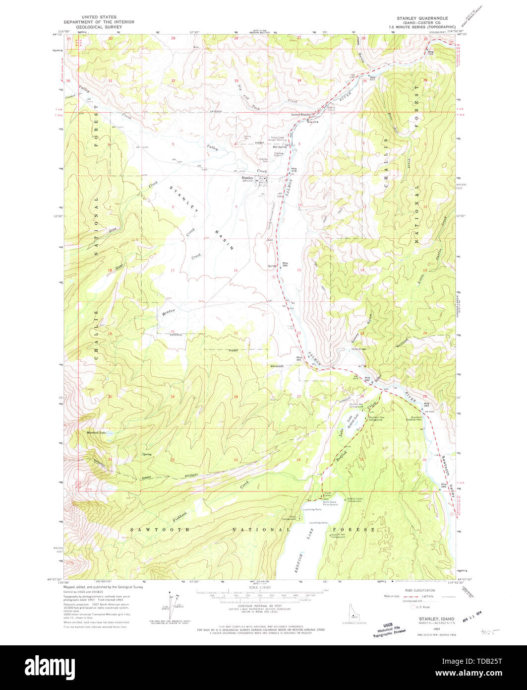 Stanley idaho map hi-res stock photography and images - Alamy