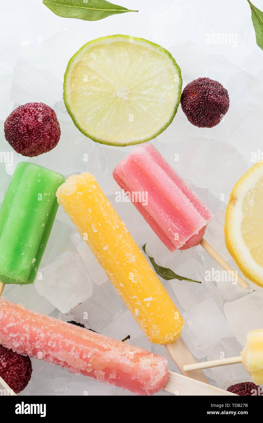 Ice cream in ice cubes Stock Photo - Alamy