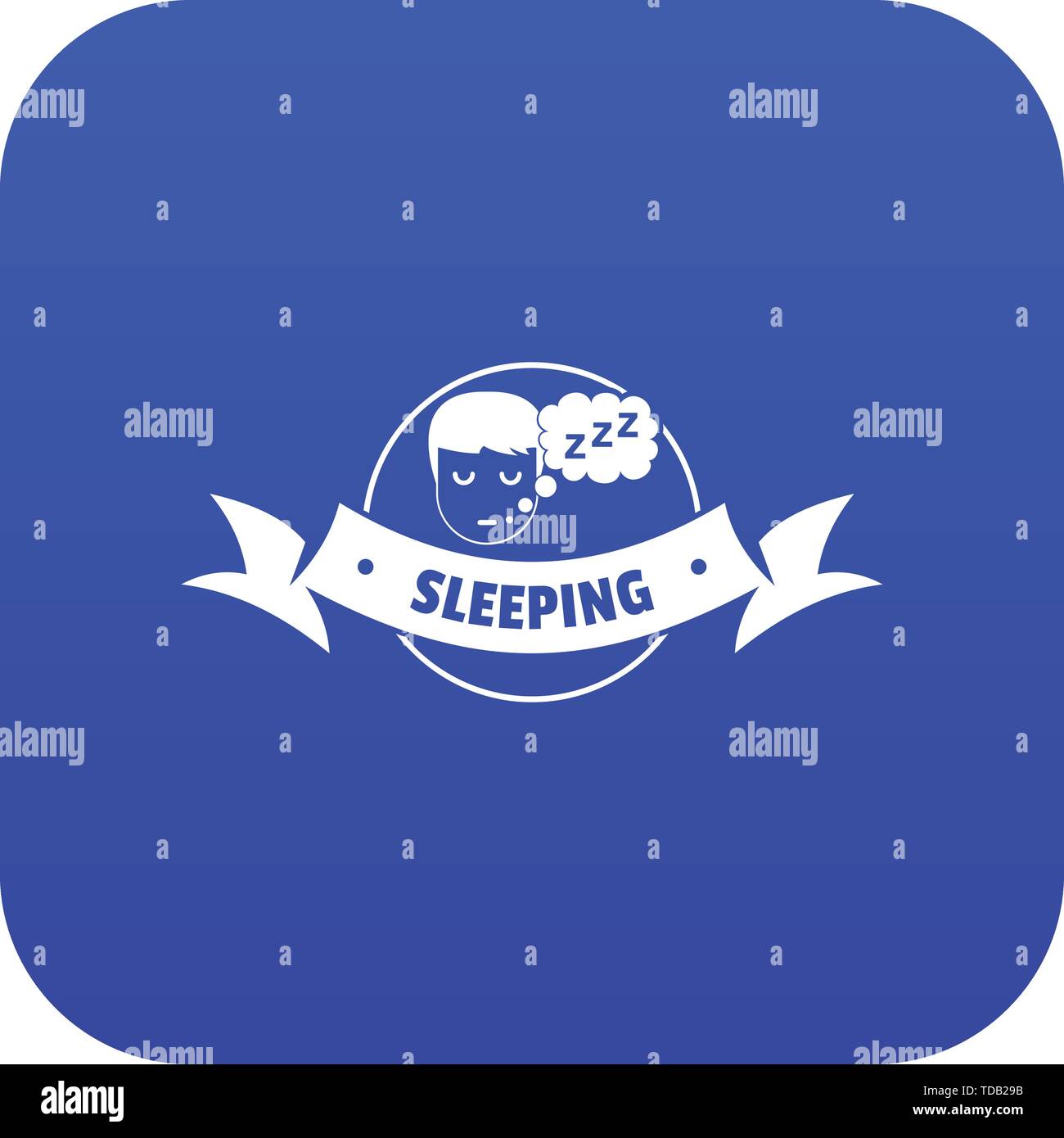 Sleeping bedroom icon blue vector Stock Vector Image & Art - Alamy