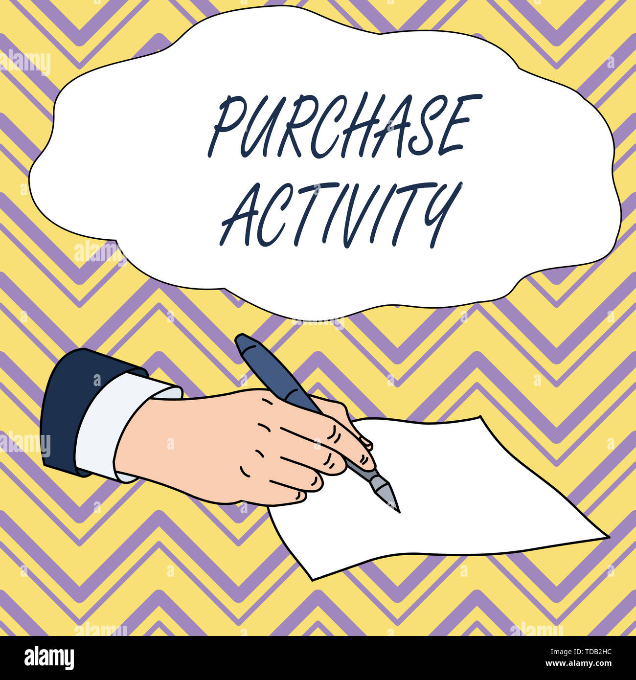 Conceptual hand writing showing Purchase Activity. Concept meaning ...