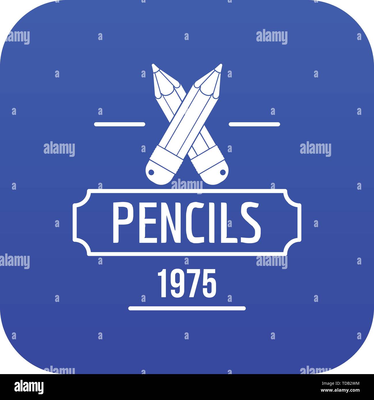Pencil icon blue vector Stock Vector Image & Art - Alamy