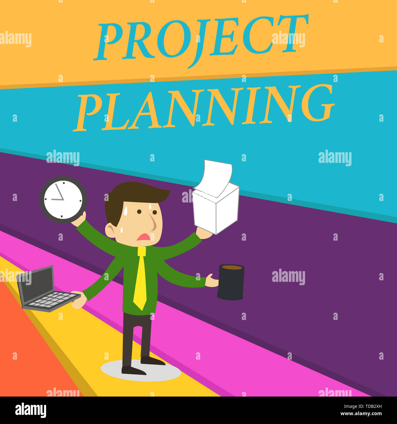 Handwriting text writing Project Planning. Conceptual photo schedules ...
