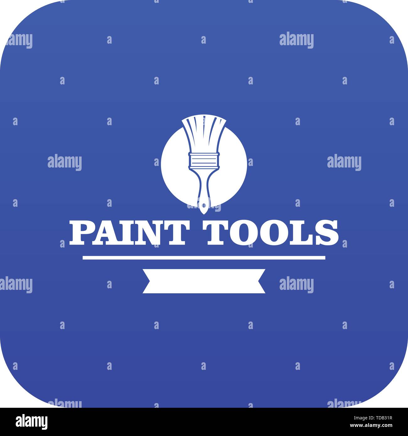 Brush tool icon blue vector Stock Vector Image & Art - Alamy