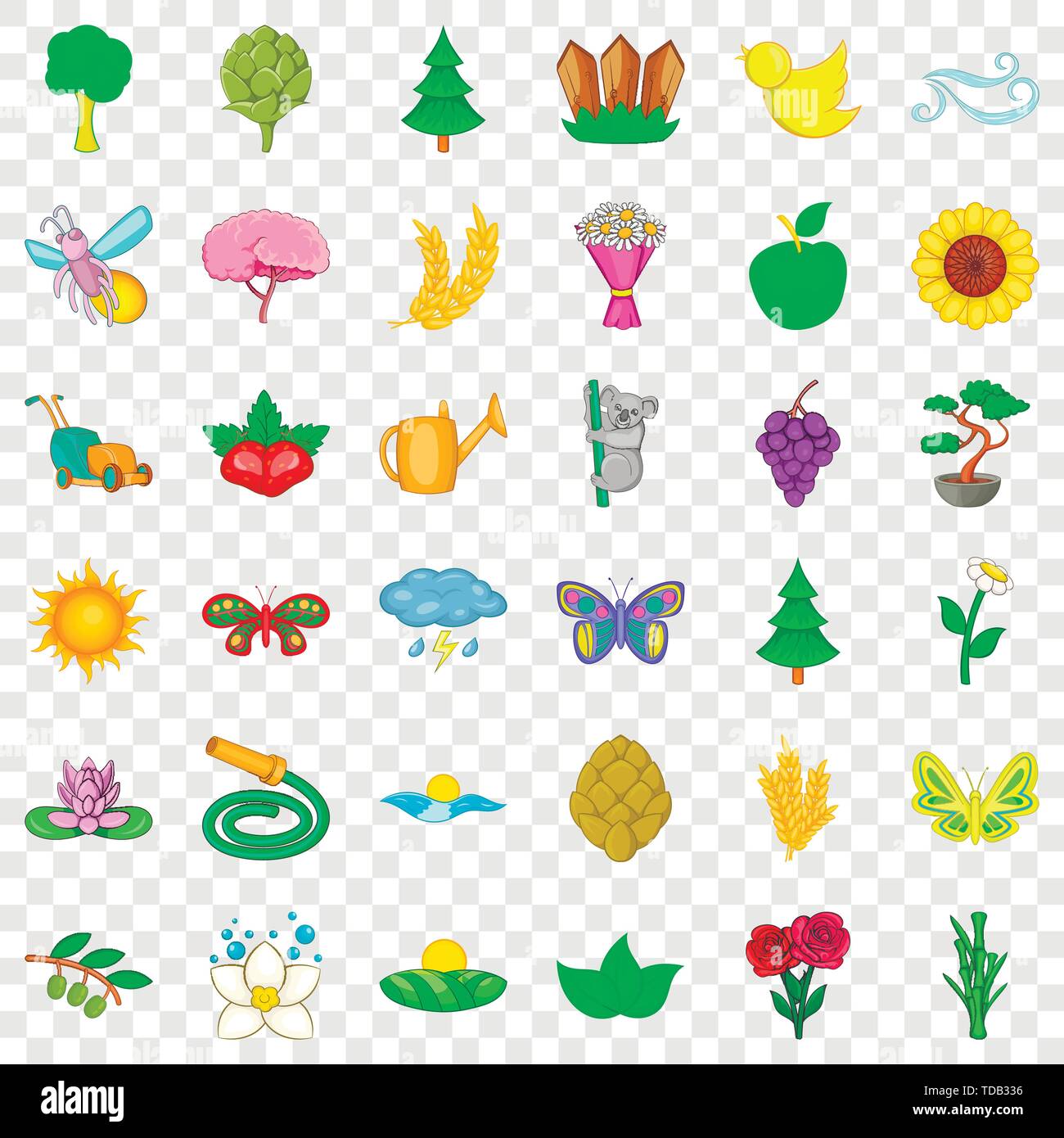 Field icons set, cartoon style Stock Vector Image & Art - Alamy