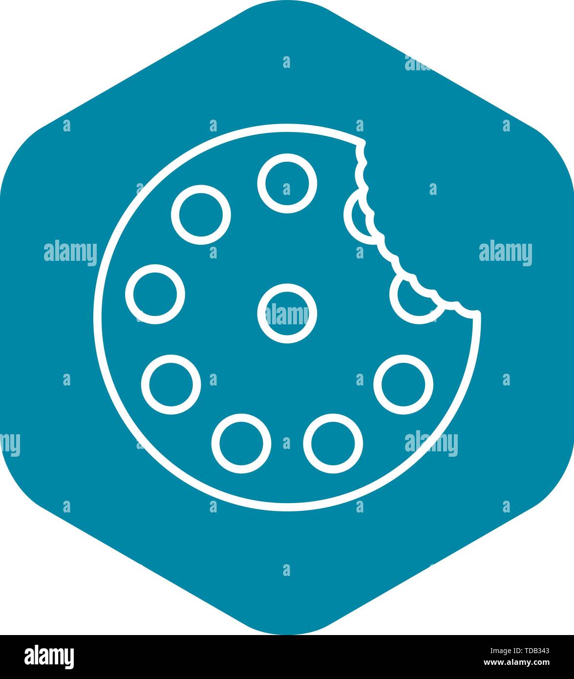 Bite sugar cookie icon, outline style Stock Vector Image & Art - Alamy