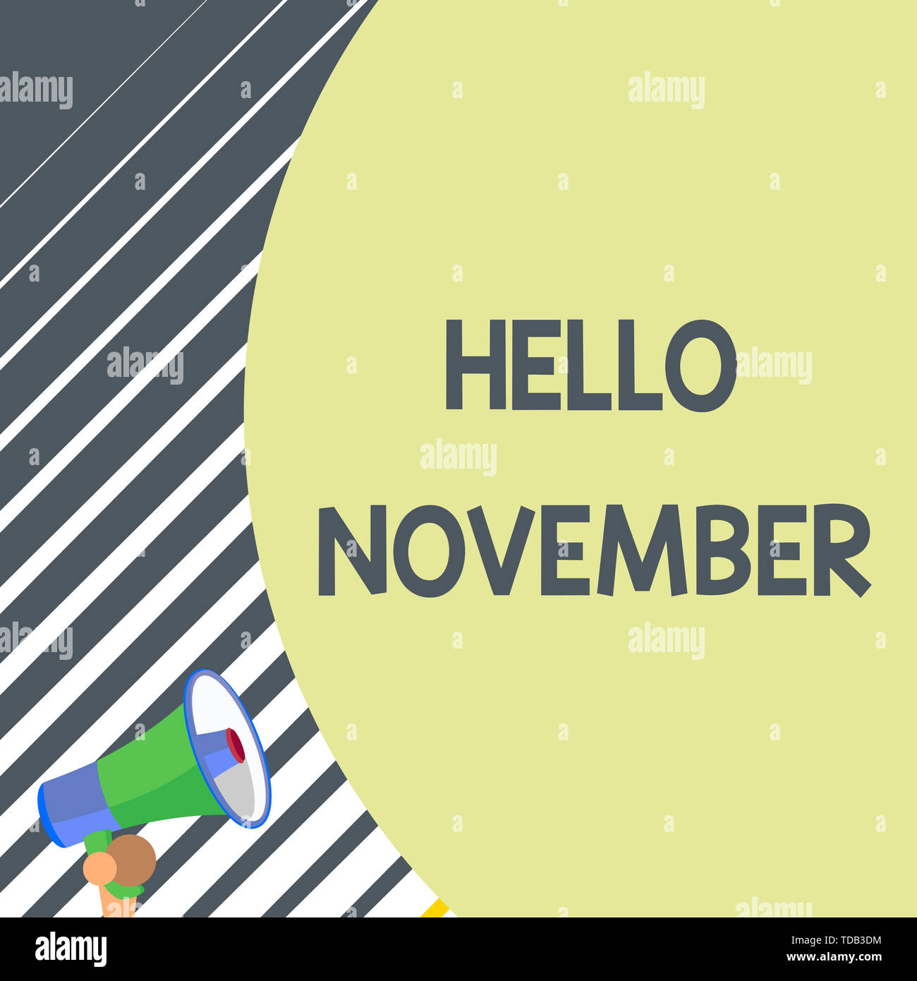 Writing note showing Hello November. Business concept for Welcome the ...