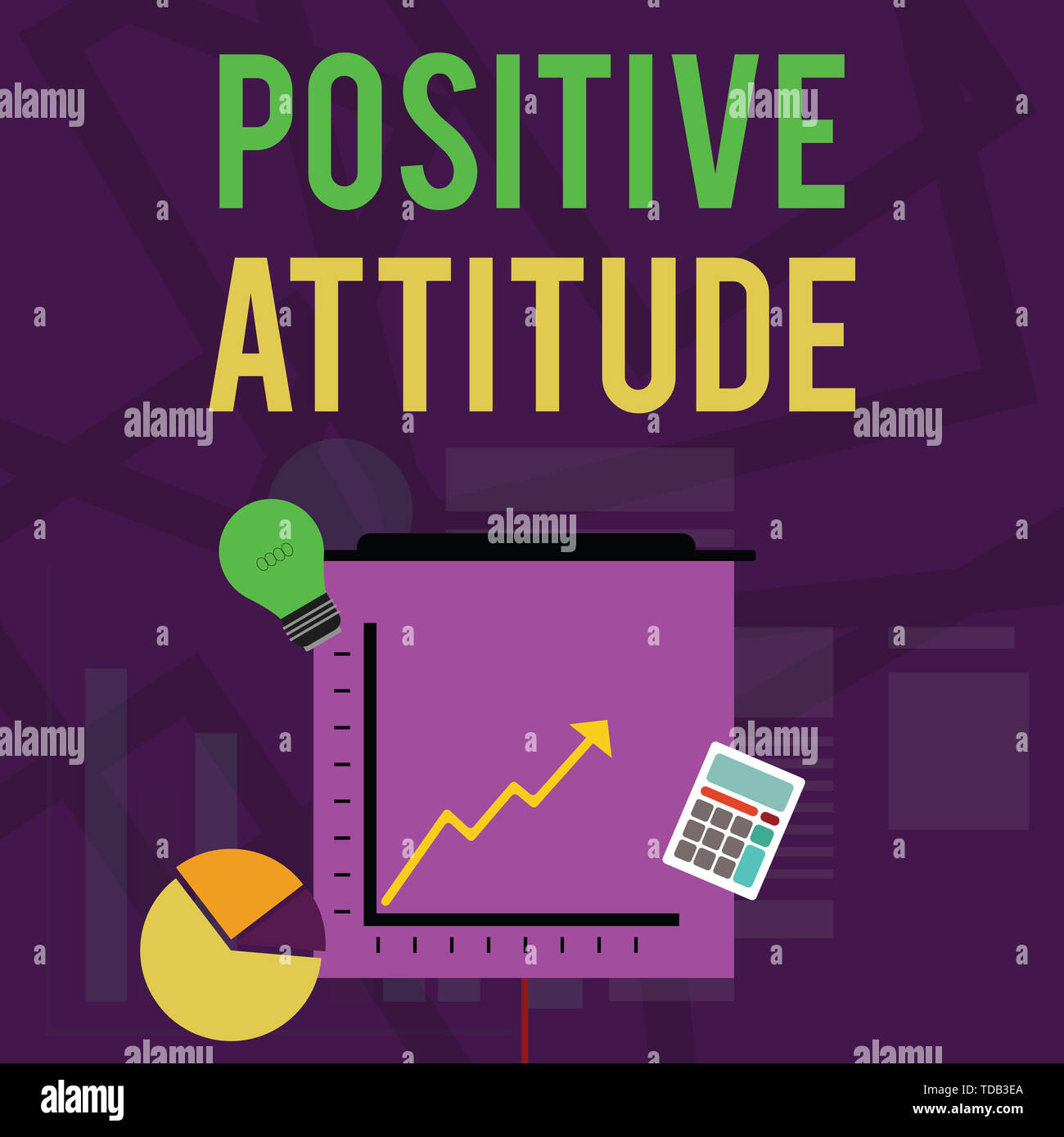 Text sign showing Positive Attitude. Business photo text Being ...