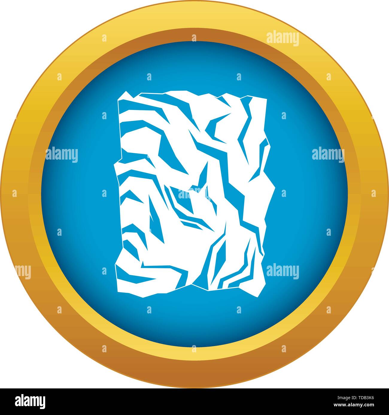 Crumpled paper icon blue vector isolated Stock Vector Image & Art - Alamy