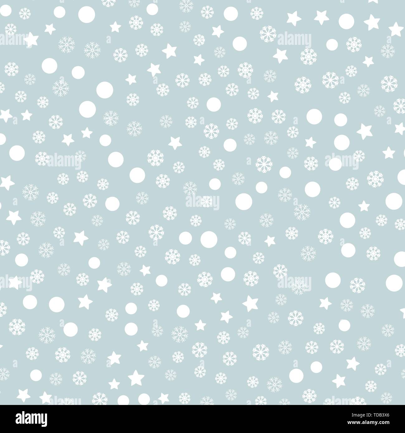 Winter christmas pattern seamless with snowflakes. Vector Stock Vector ...