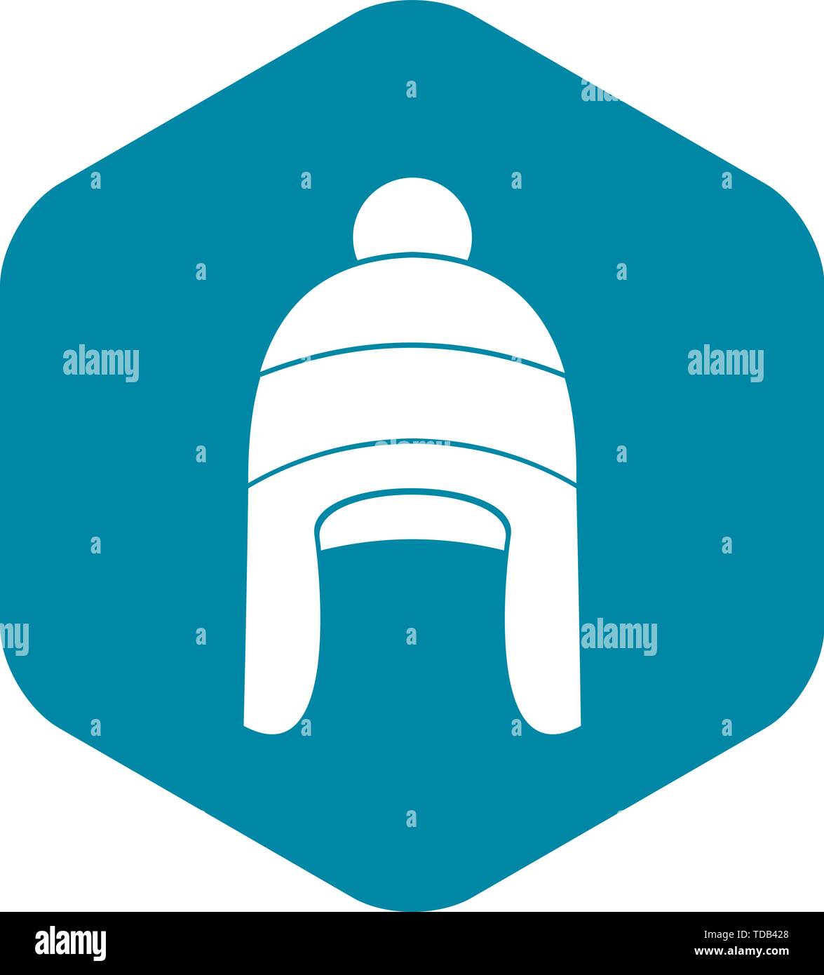 Winter hat icon in simple style Stock Vector Image & Art - Alamy