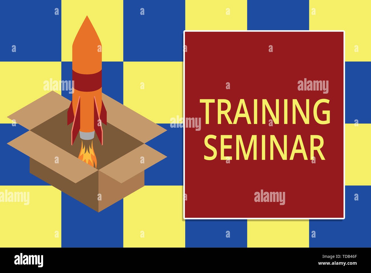 Text sign showing Training Seminar. Business photo text Academic ...