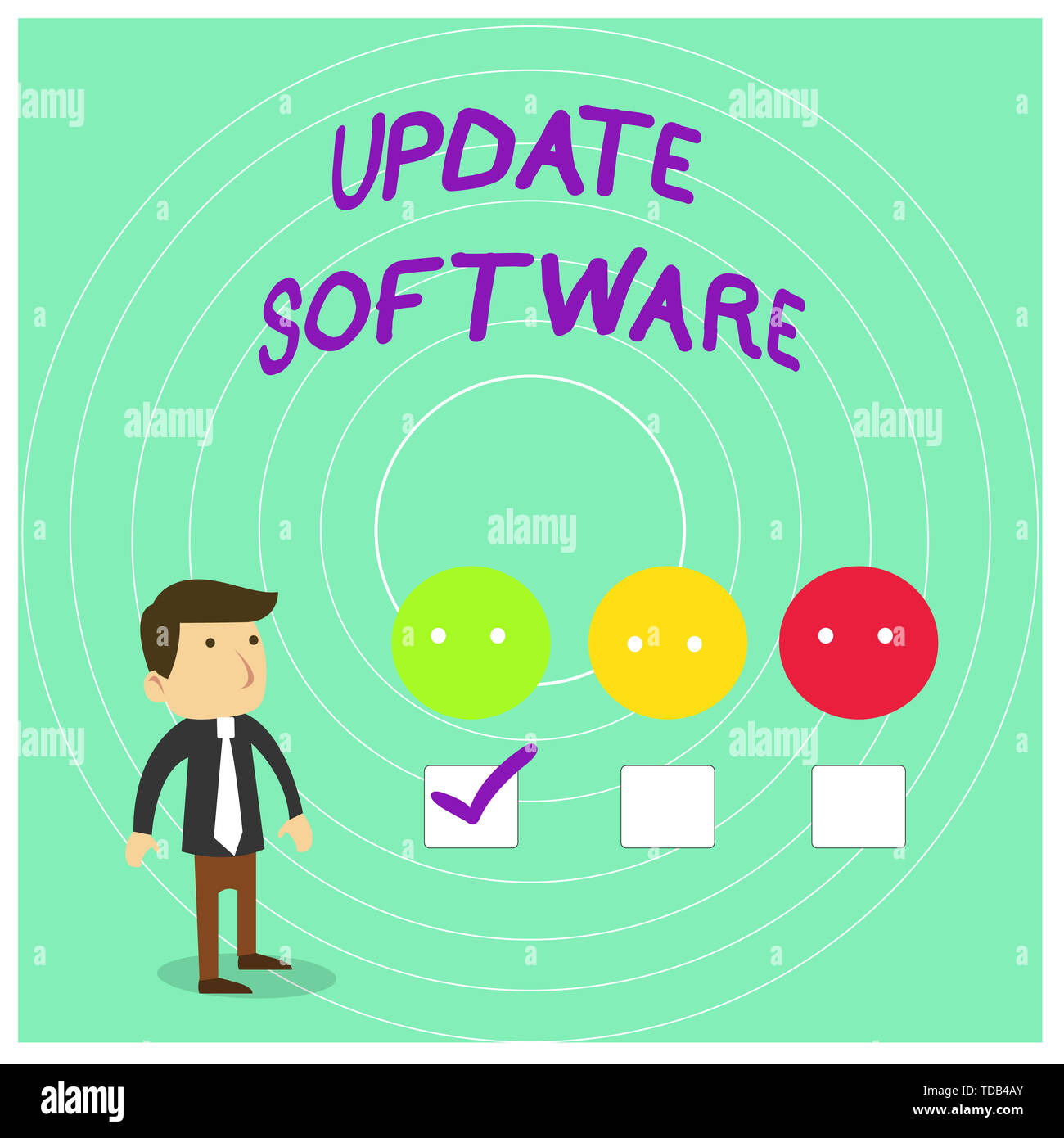 Conceptual hand writing showing Update Software. Concept meaning replacing program with a newer ...