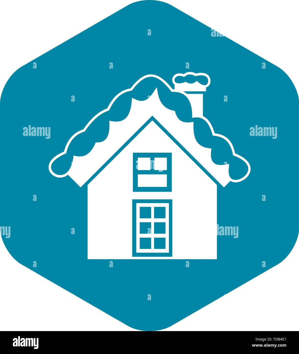 Small snowy cottage icon, simple style Stock Vector Image & Art - Alamy