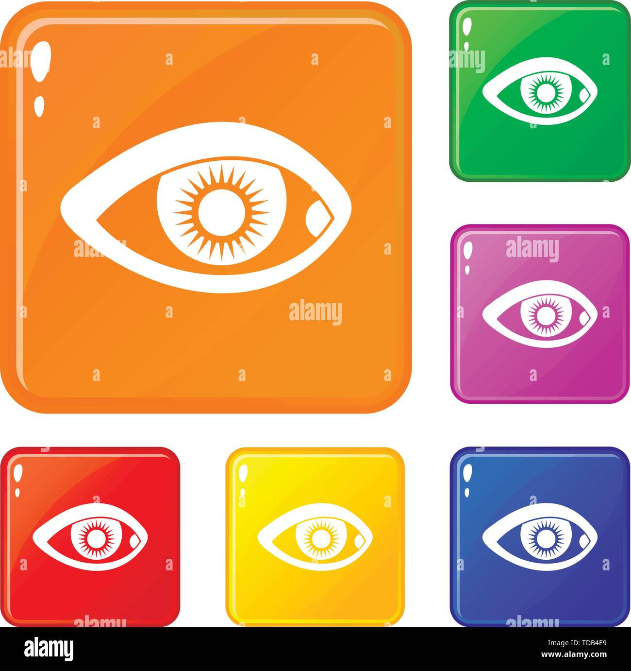 Eye icons set vector color Stock Vector Image & Art - Alamy
