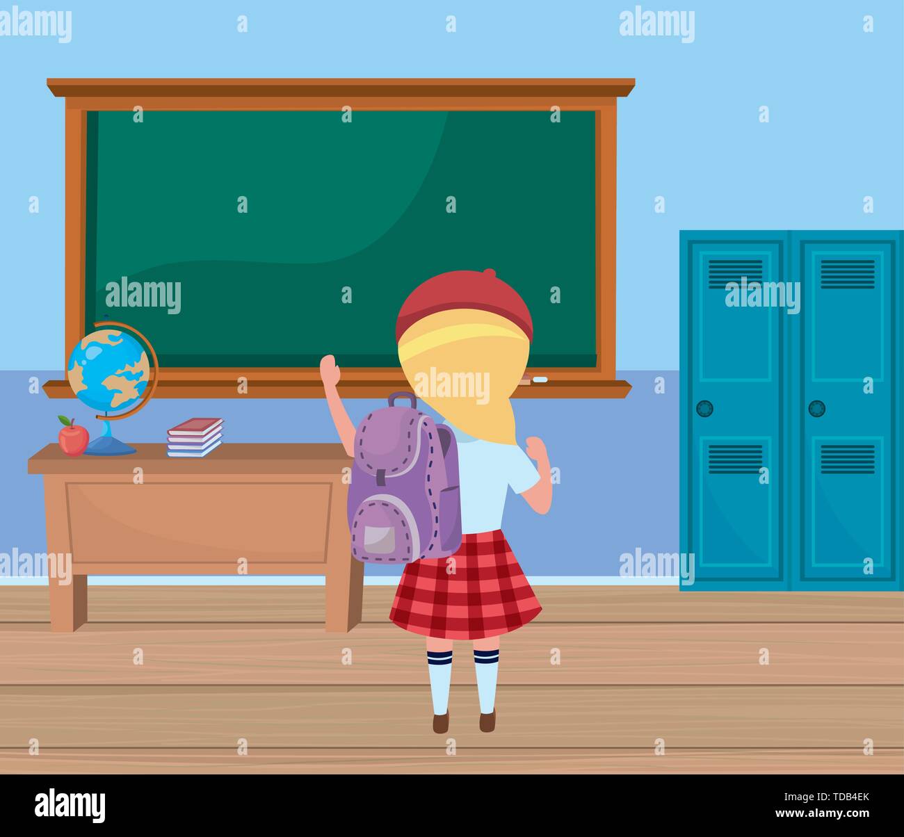 Girl kid design, School education learning knowledge study and class ...