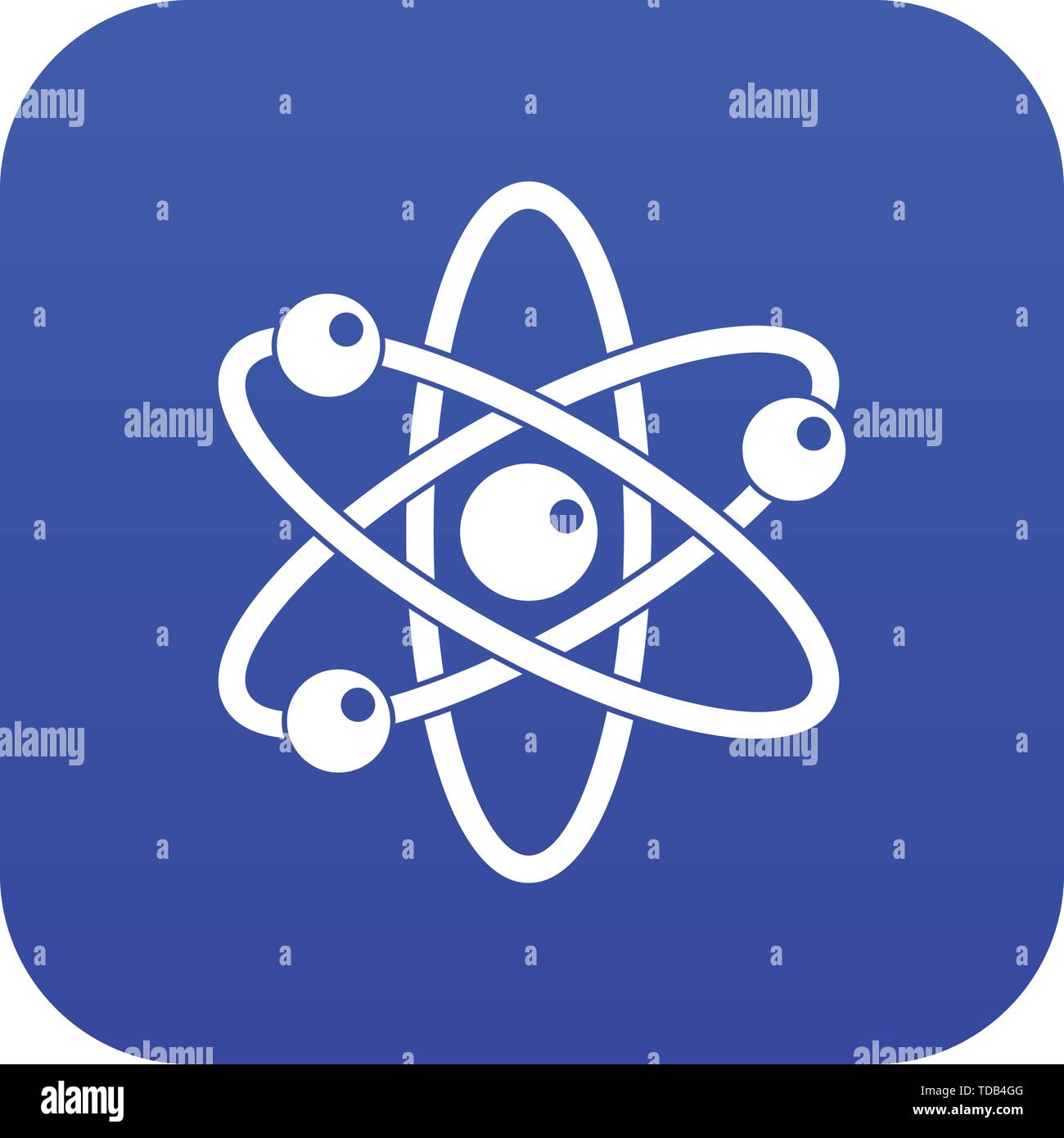 Atom with electrons icon digital blue Stock Vector Image & Art - Alamy