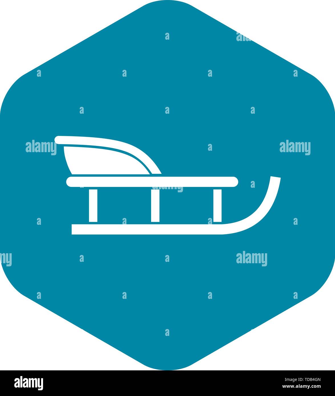 Sled icon in simple style Stock Vector Image & Art - Alamy