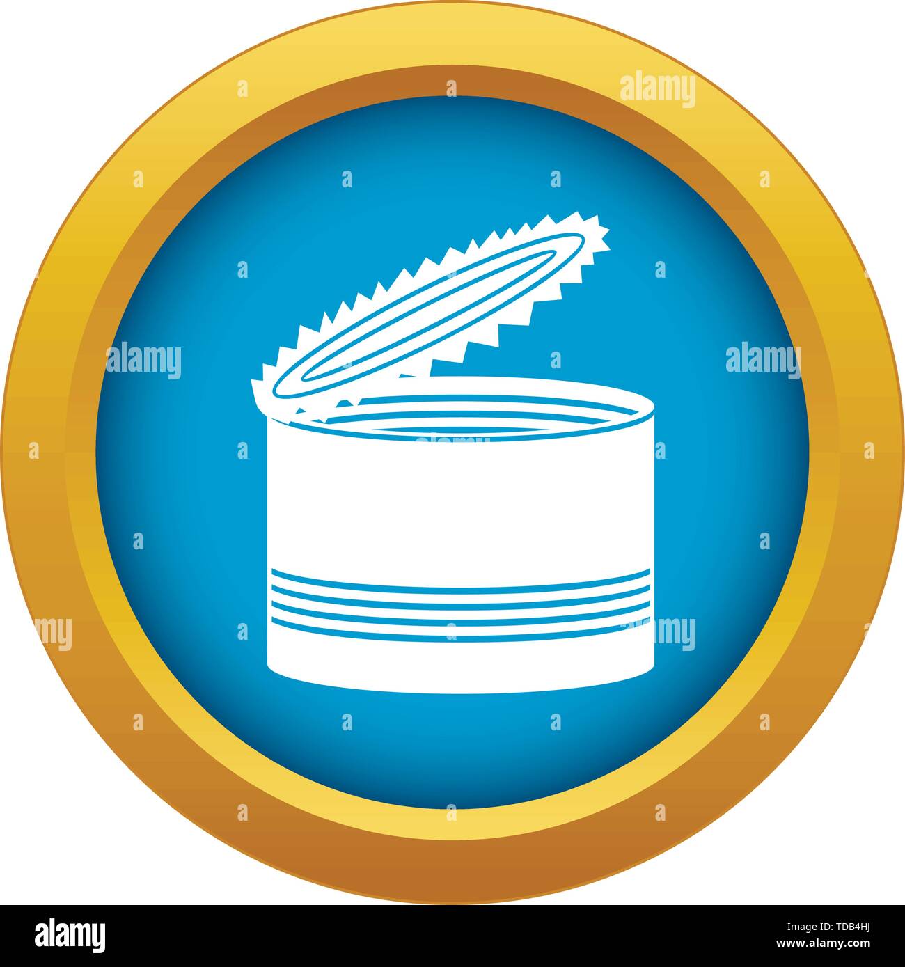 Open tin can icon blue vector isolated Stock Vector Image & Art - Alamy