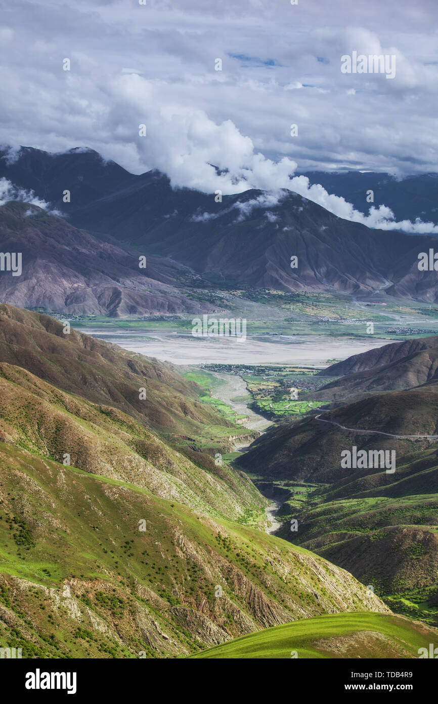 Brahmaputra Valley scenery Stock Photo - Alamy