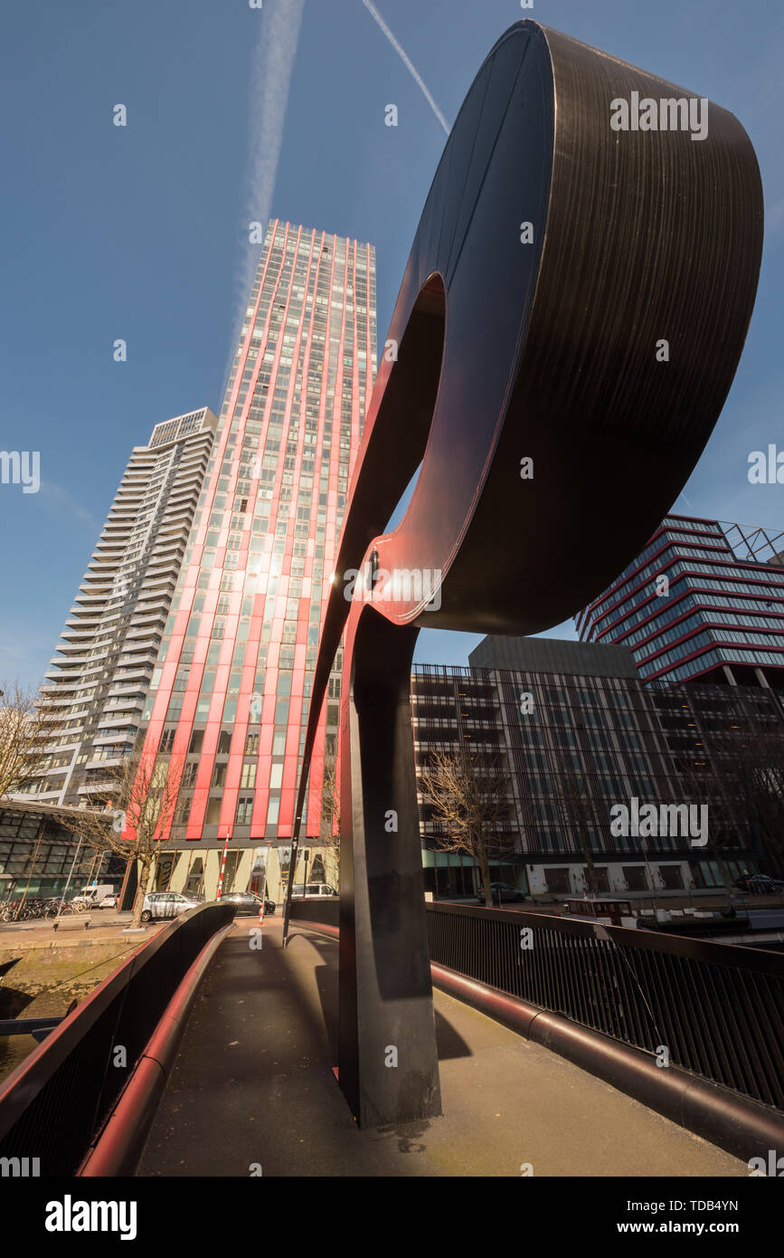 Modern architecture Red Apple in Rotterdam, Netherlands Stock Photo - Alamy