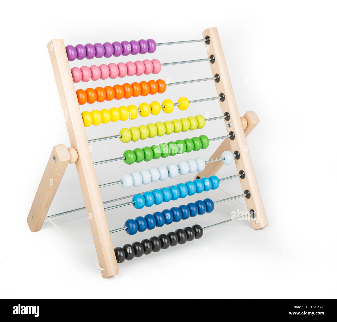 Abacus counting frame isolated on white Stock Photo - Alamy