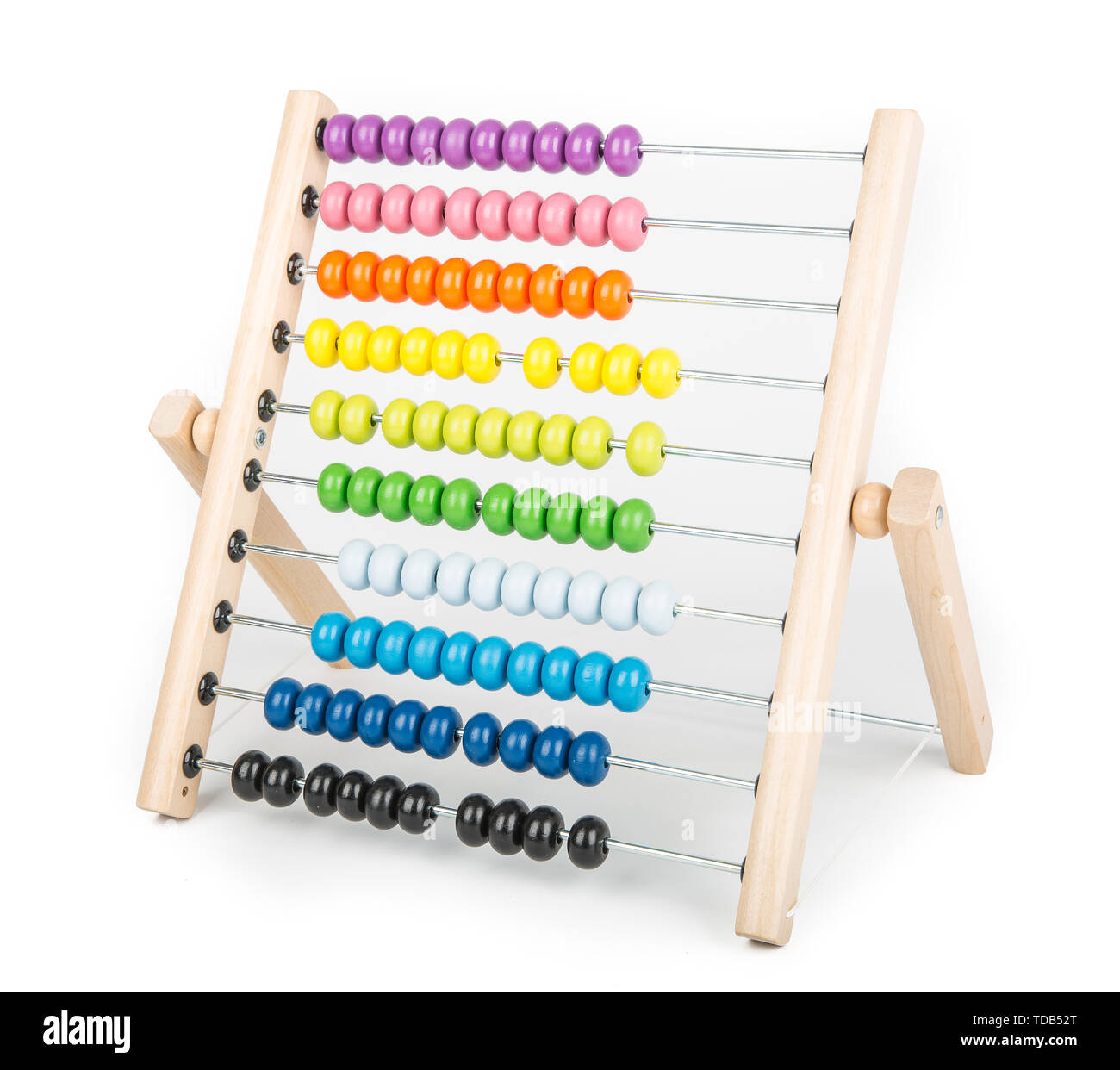 Abacus counting frame isolated on white Stock Photo - Alamy