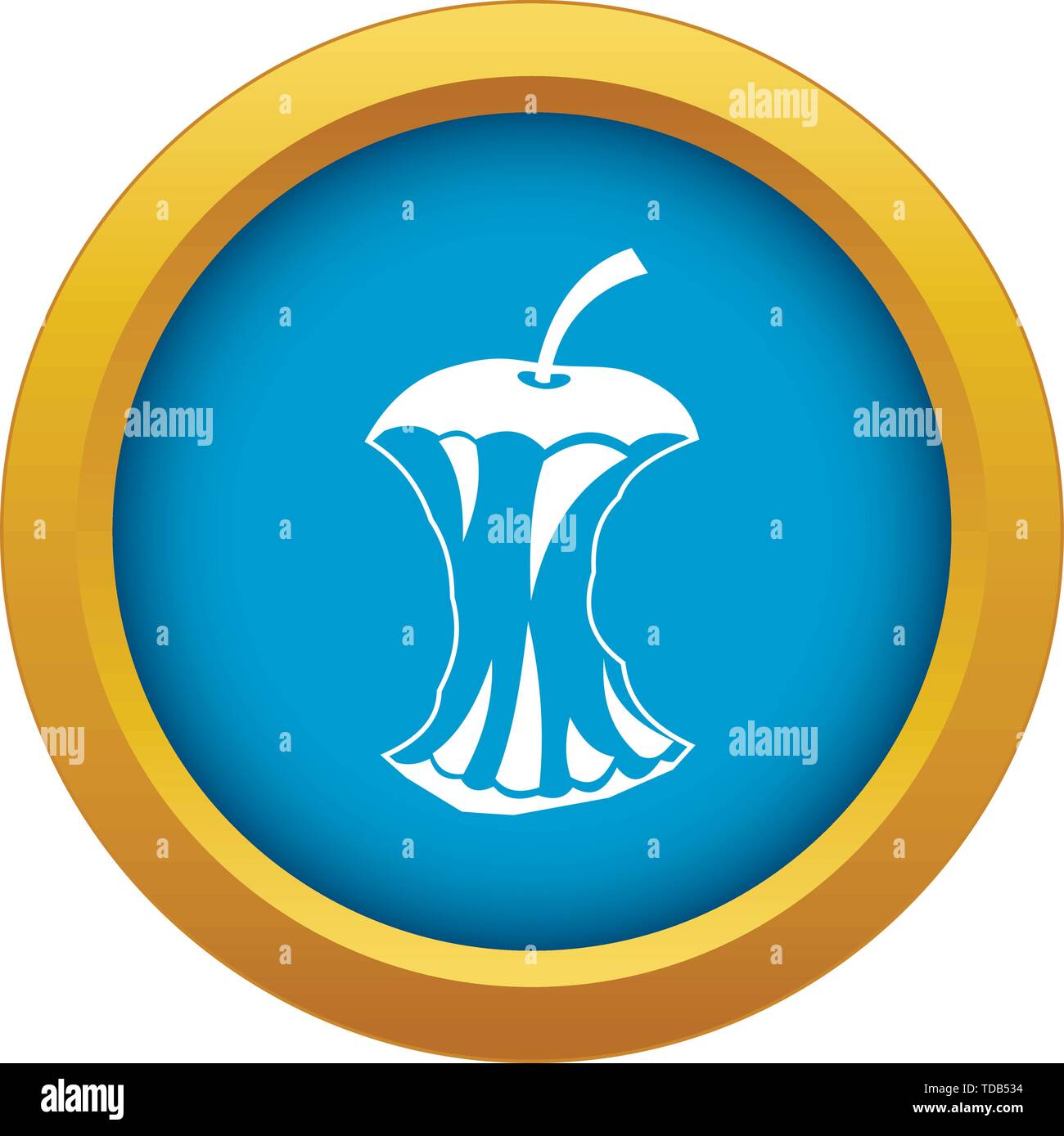 Apple core icon blue vector isolated Stock Vector Image & Art - Alamy