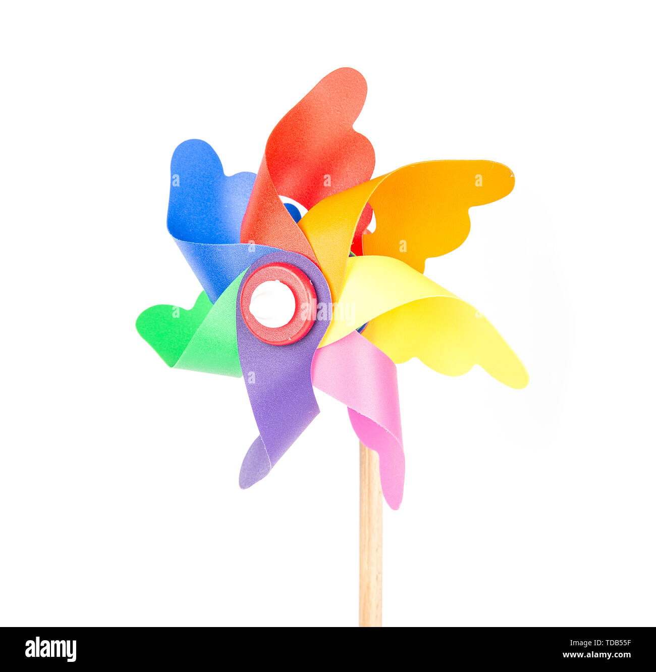 Toy windmill propeller with color blades Stock Photo - Alamy