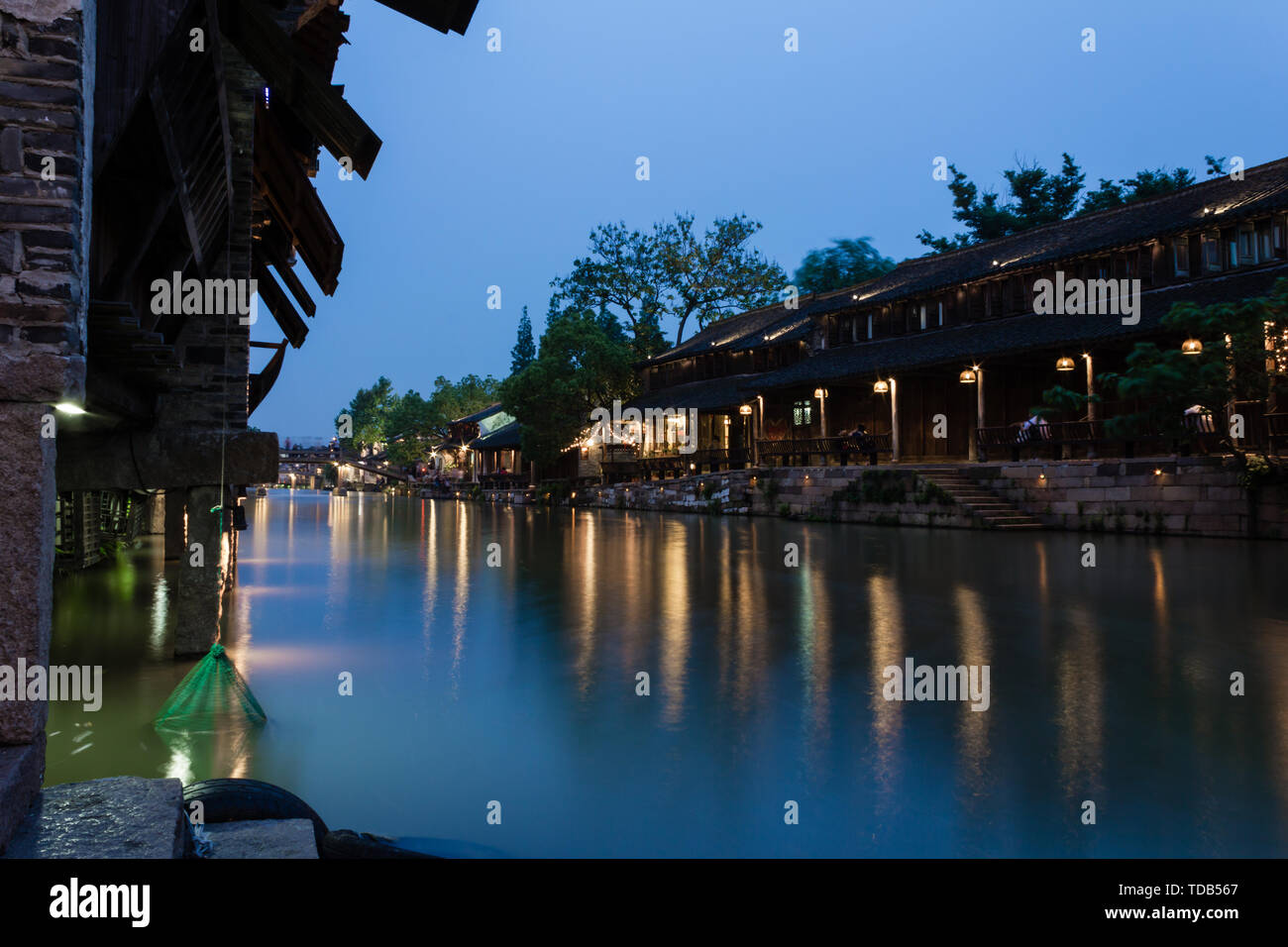 Night view of Wuzhen ancient town Stock Photo - Alamy