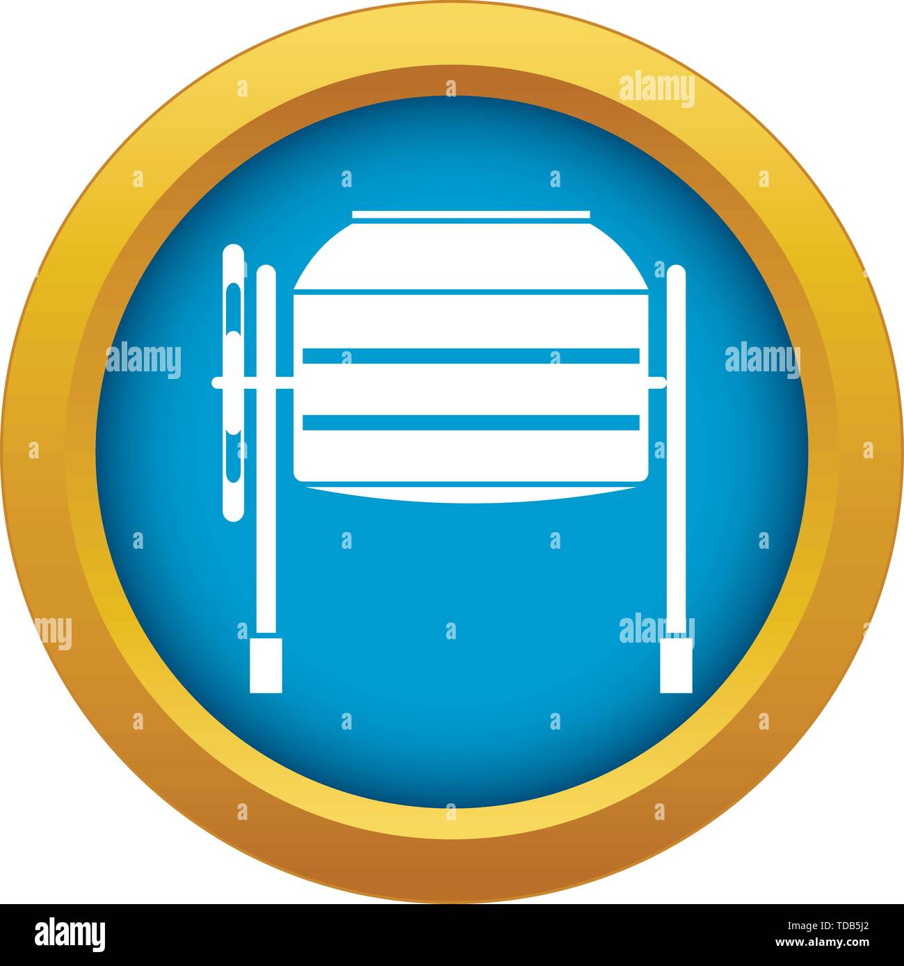 Concrete mixer icon blue vector isolated Stock Vector Image & Art - Alamy
