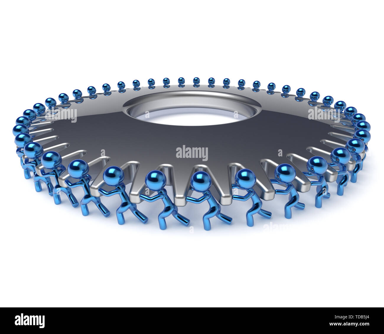 Teamwork team work men characters business process partnership turning ...