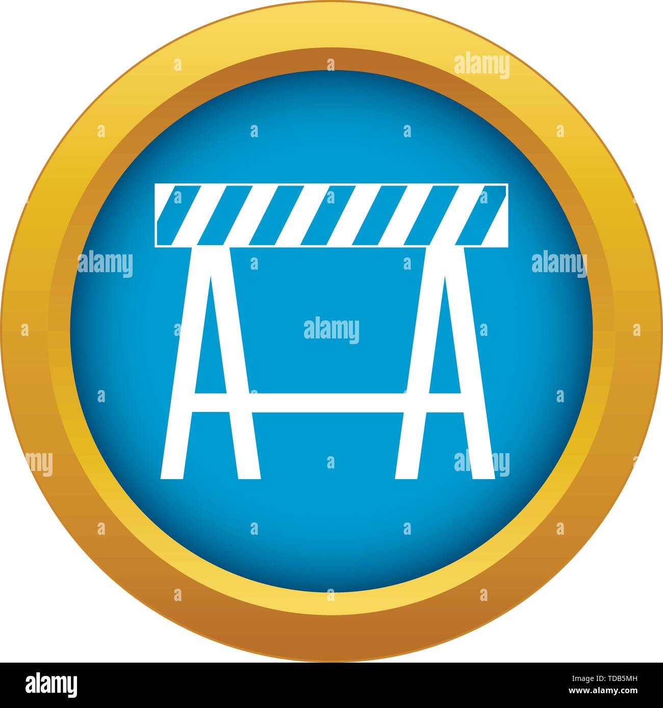 Traffic barrier icon blue vector isolated Stock Vector Image & Art - Alamy