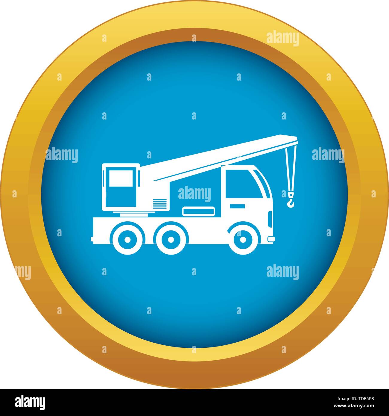 Truck mounted crane icon blue vector isolated Stock Vector Image & Art ...