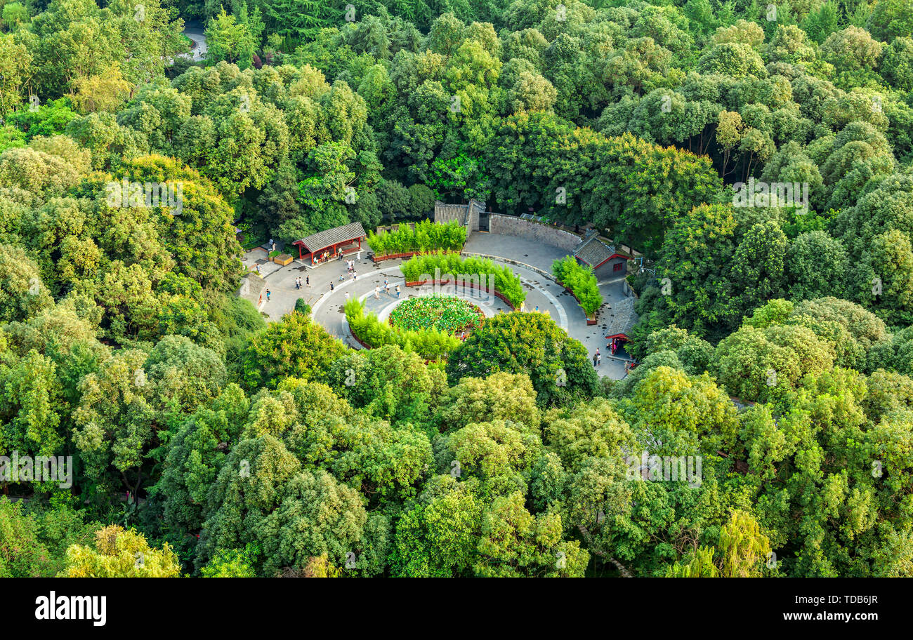 Panorama of Chengdu People's Park Stock Photo - Alamy