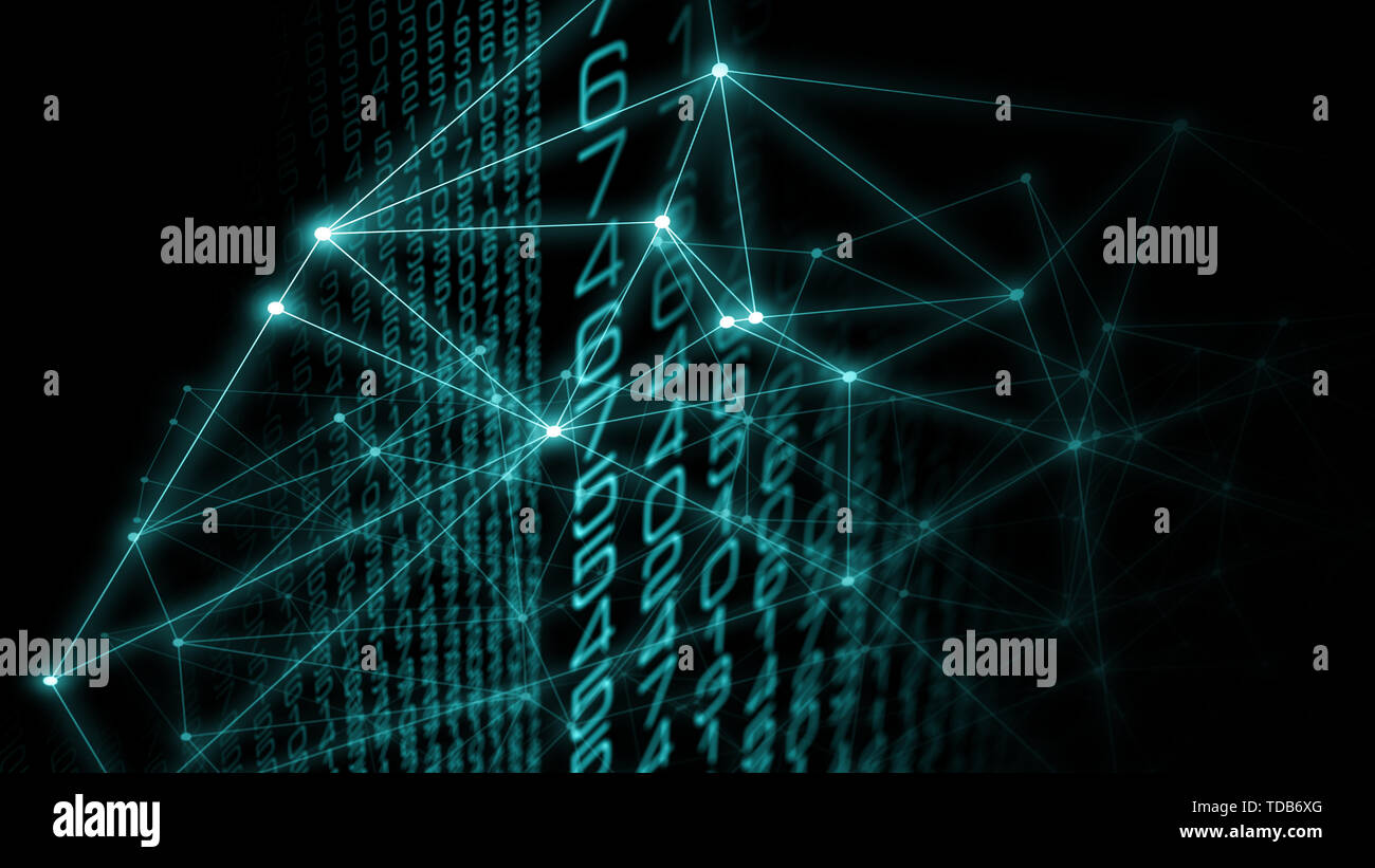 3d space random numbers, big idea intelligence digital mind Stock Photo ...
