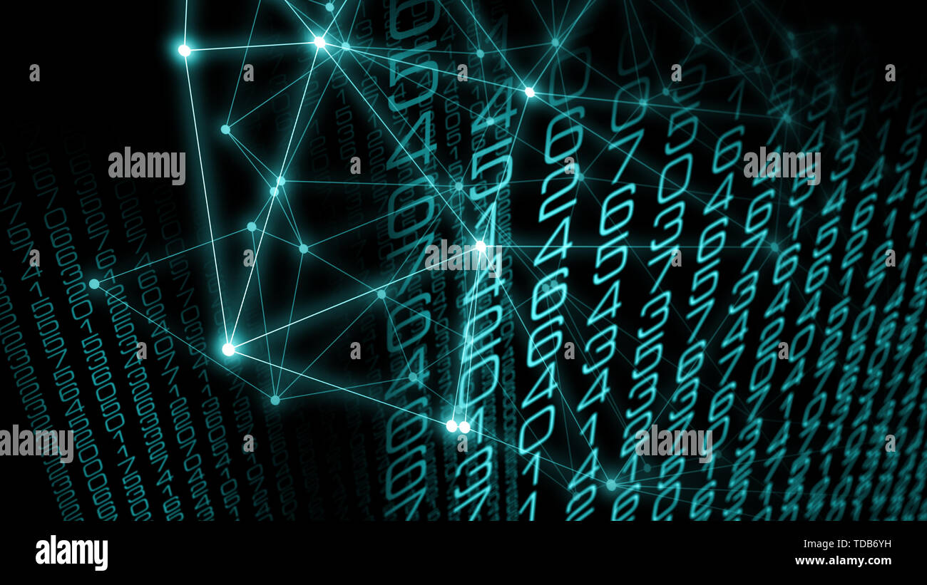 Digital transformation data streaming, black background Stock Photo - Alamy