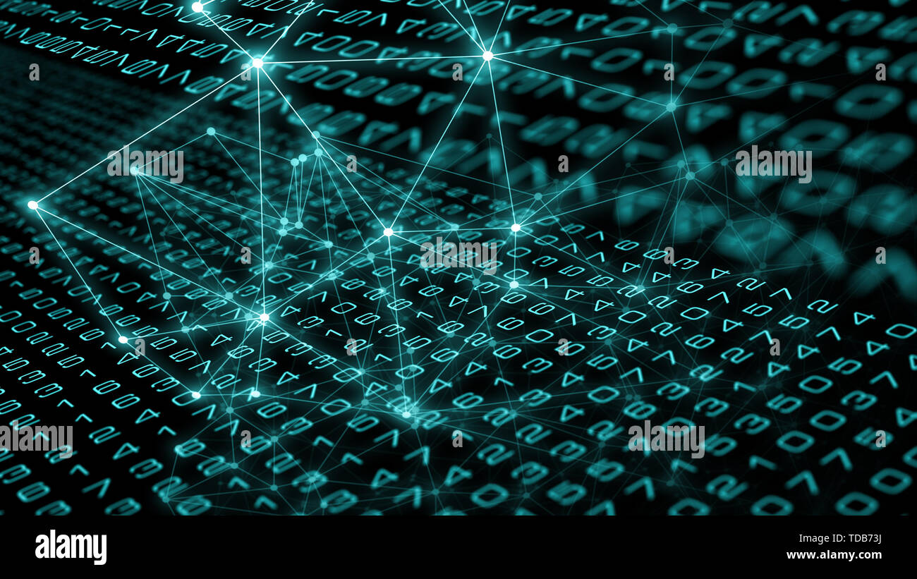 Holographic technology, video game code programming Stock Photo - Alamy