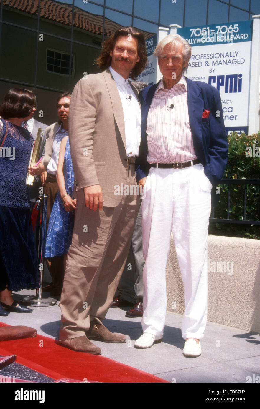 Hollywood, California, USA 11th July 1994 Actor Jeff Bridges and father ...