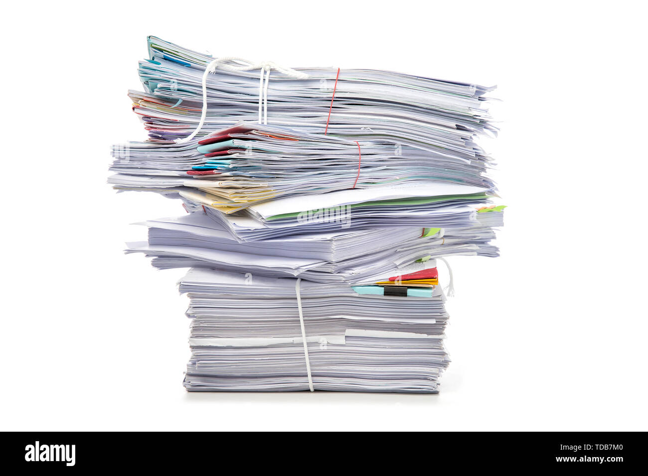 Stack of Documents isolated on white background. Documents pile Stock ...