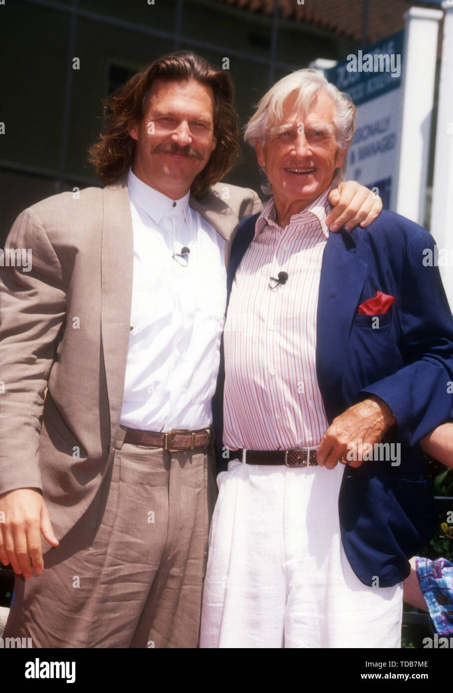 Hollywood, California, USA 11th July 1994 Actor Jeff Bridges and father ...