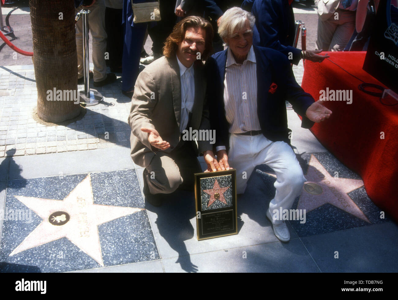 Hollywood, California, USA 11th July 1994 Actor Jeff Bridges and father ...