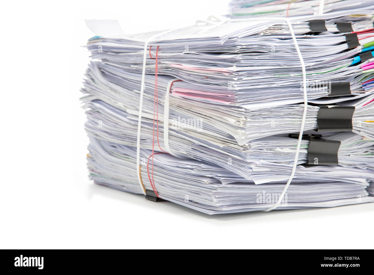 Stack of Documents isolated on white background. Documents pile Stock ...
