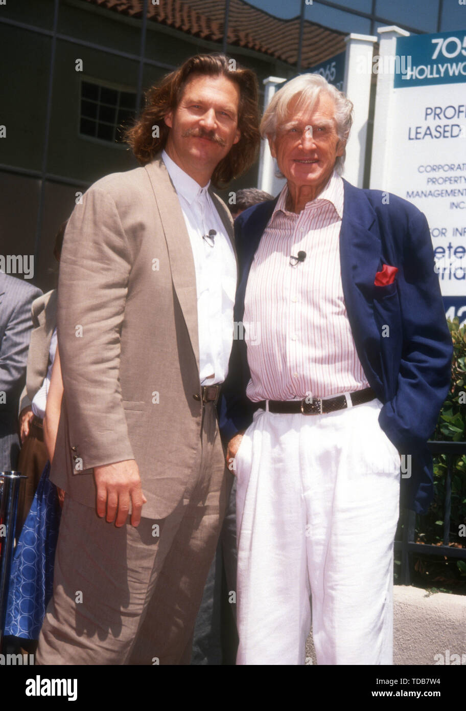 Hollywood, California, USA 11th July 1994 Actor Jeff Bridges and father ...