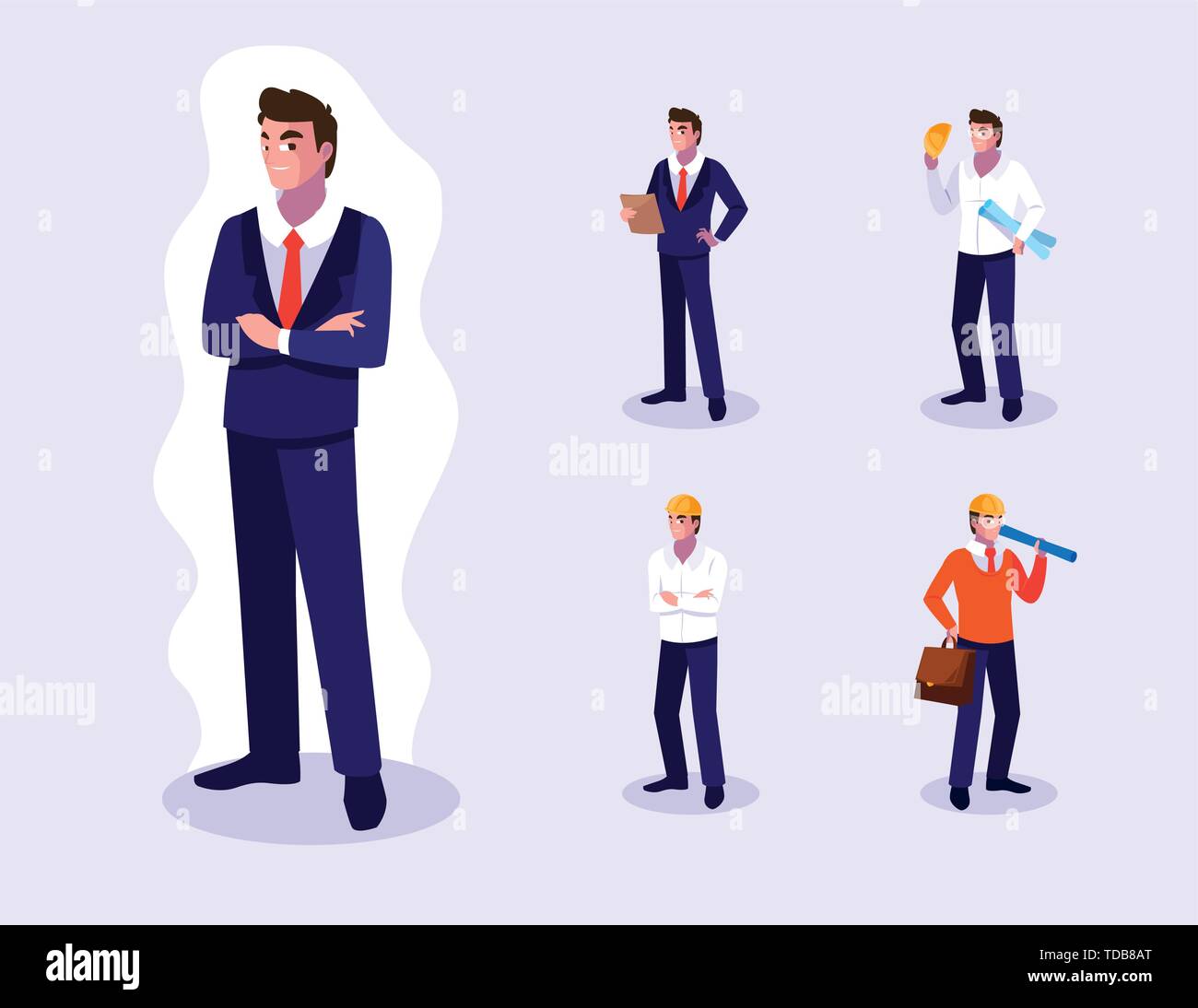 Set of workers design, Working occupation person job corporate employee ...