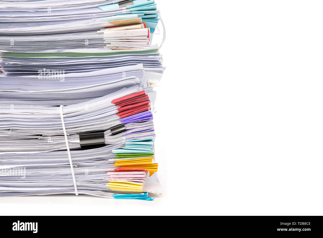 Stack of Documents isolated on white background. Documents pile Stock ...